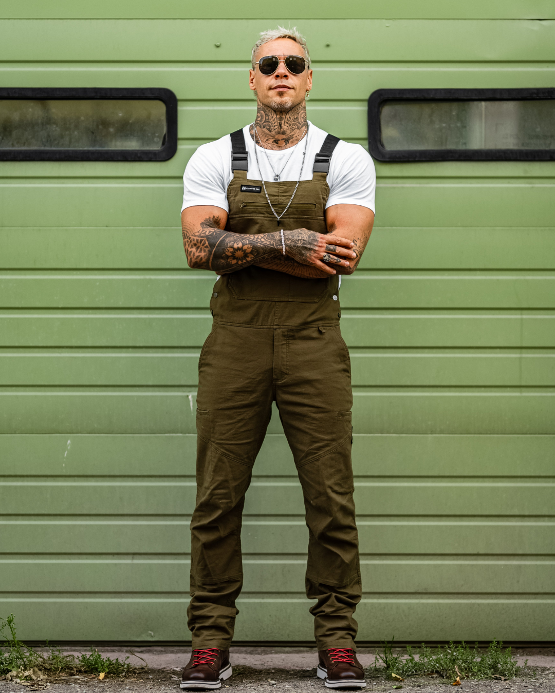 FOREVER OVERALLS - OLIVE – FLAG NOR FAIL